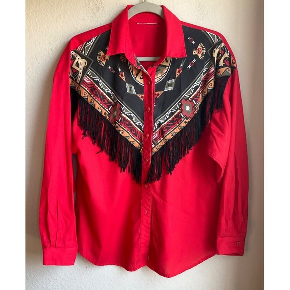 Unbranded | Tops | Vintage Aztec Print Western Womens Size Medlarge ...